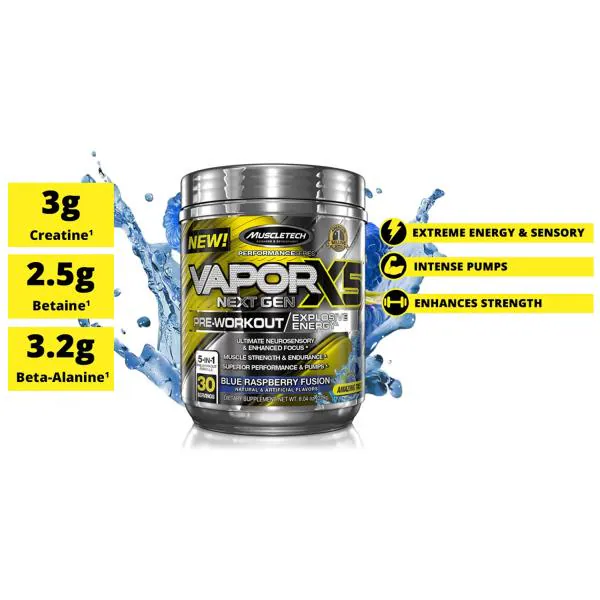 Muscletech Vapor X5 30 Servings, Pre Workout - JioMart