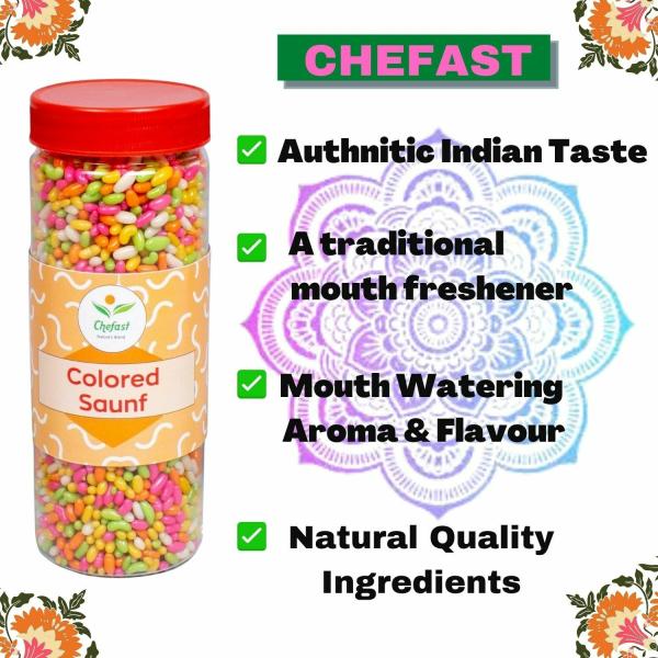 Chefast Bombaiya Mukhwas, Tulsi Mix Mukhwas & Colored Saunf Pack of 3 ...