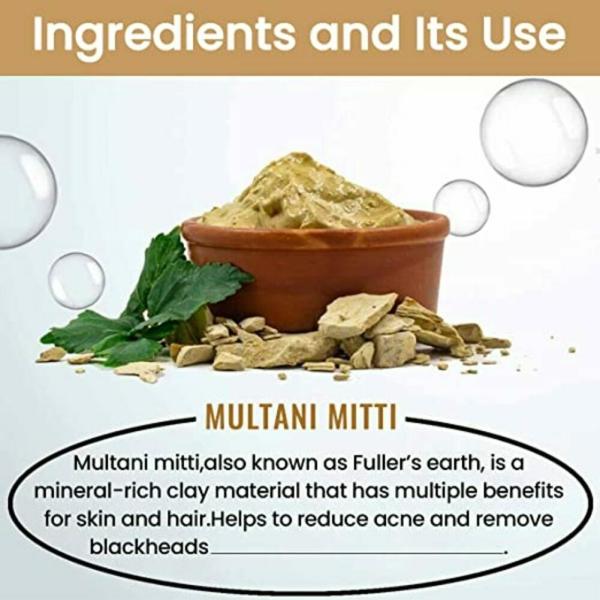 Ultra Health Care Natural Multani Mitti Powder Bentonite Clay for Hair and Skin | Black Head ...