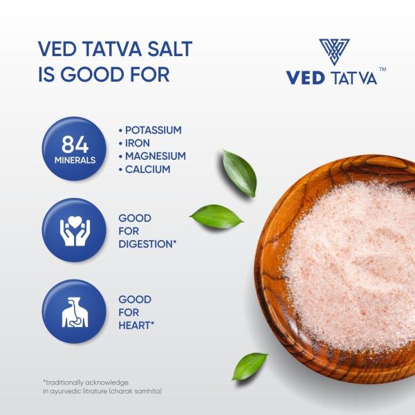 VED TATVA Himalayan Pink Rock Salt - Sendha Namak 1 kg Pack of 2 - JioMart