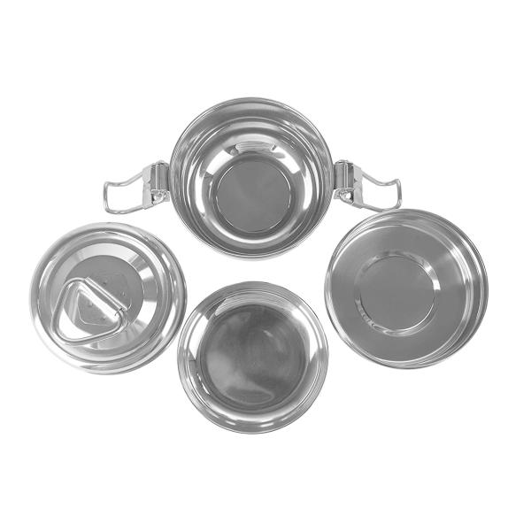 Sumeet Silver Stainless Steel Two Tier Tiffin Box - - JioMart