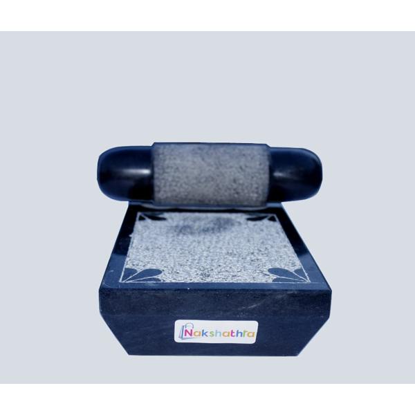 MYNAKSHA Pure Granite AmmikalluNatural Hand Grinder Mortar & Pestle ...
