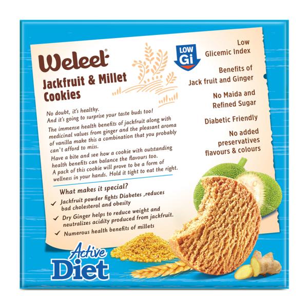 Weleet Active Diet Jackfruit & Millet Cookies For Home Office Pack of 1 ...