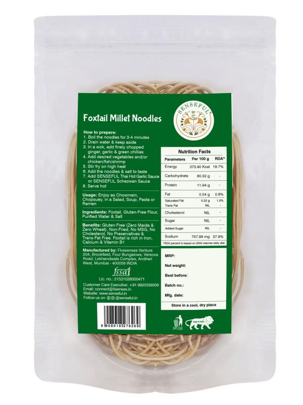 SENSEFUL Foxtail Millet Noodles - Gluten-Free, Zero Maida, Zero Wheat ...