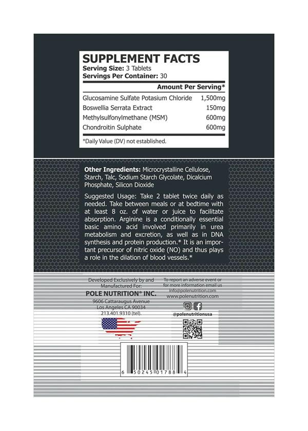 Pole Nutrition Joint Support Advanced Formulation 90 Tablets - JioMart