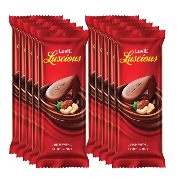 LuvIt Luscious Fruit & Nut Chocolate Bars | Multipack | Deliciously ...