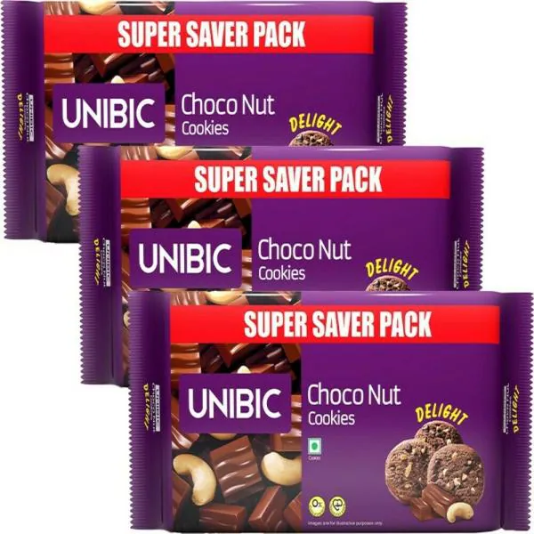 UNIBIC Choco Nut Cookies (1500 g, Pack of 3) - JioMart
