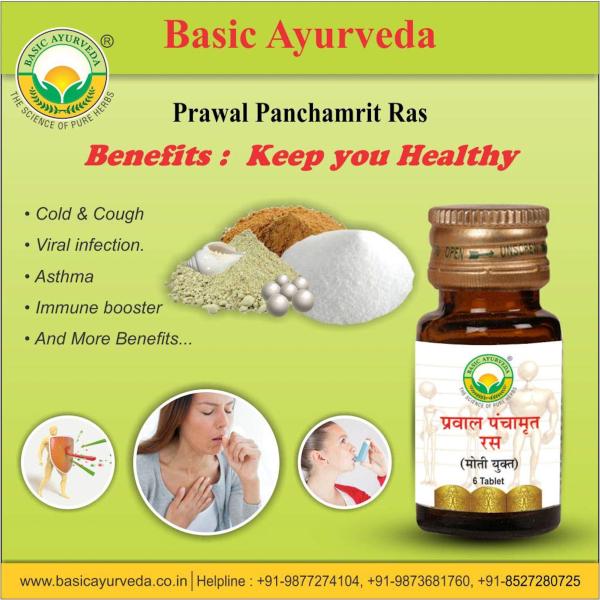 Basic Ayurveda Prawal Panchamrit Ras With Pearl 30 Tablets - JioMart