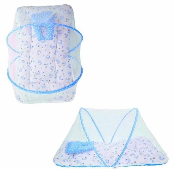 New born Baby bedding set With Mosquito Net And Pillow - Stars and Moon ...