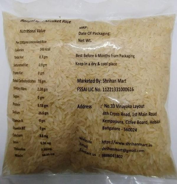 SHRIHAN MART Pure Minikit Rice (Full Grain, Parboiled) (5 kg) - JioMart