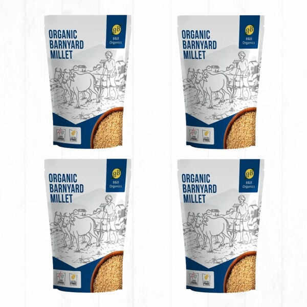 B&B Organics Barnyard Millet (500 g) Pack of 4 (Whole Grain ...