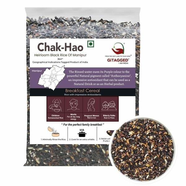 GiTAGGED Black Rice, Chak Hao, Forbidden Rice of Manipur - 1kg - JioMart