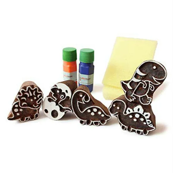 Shumee Multicolor Wooden Little Dino Stamps Educational Toys - JioMart