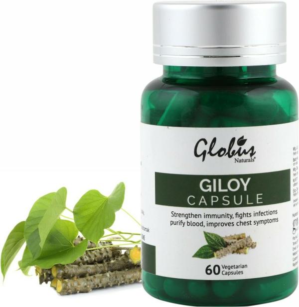 Globus Naturals Ayurvedic Giloy Immunity Booster Capsule (60 Tablets ...