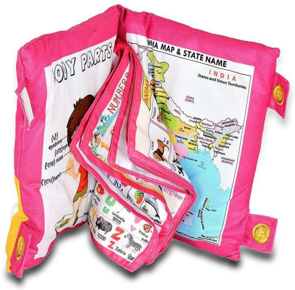 BHVMEY Pink Alphabets Learning Cushion Book for Kids (1 year) - JioMart