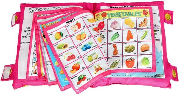 BHVMEY Pink Alphabets Learning Cushion Book for Kids (1 year) - JioMart