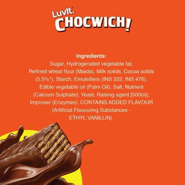LuvIt Chocwich Brown With Crunchy Wafers coated with Rich Layers of ...