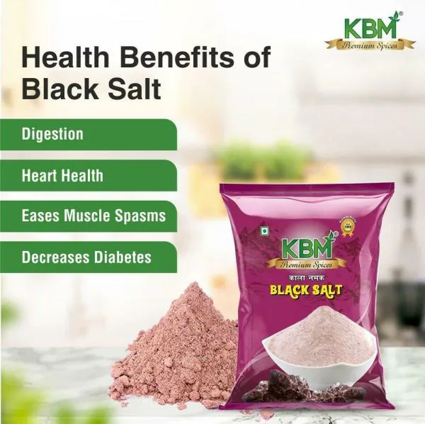 KBM Premium Spices Black Salt / Kala Namak Sprinkler 400g (Pack of 2 ...