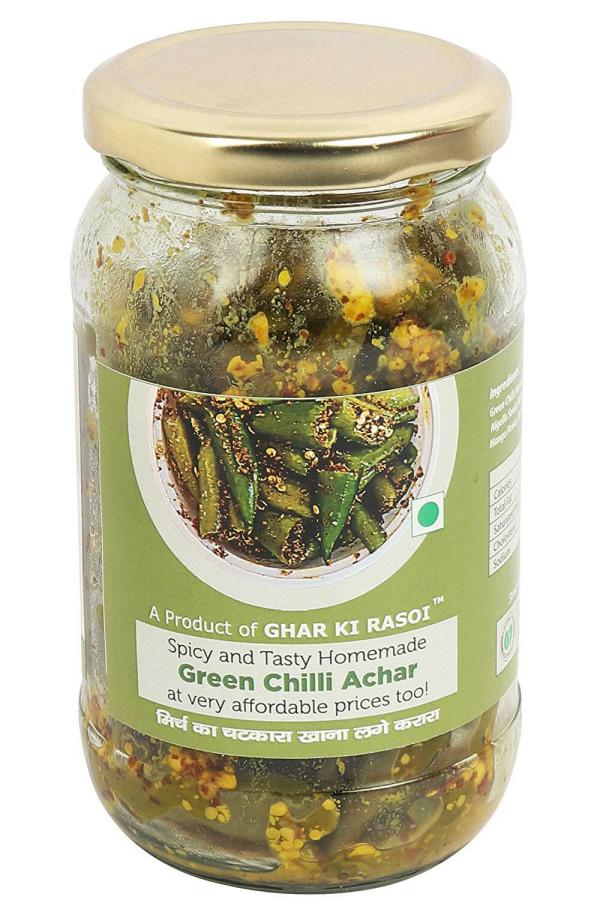 Ghar Ki Rasoi Homemade Green Chilli Pickle,(Aachar) Healthy and Tasty ...