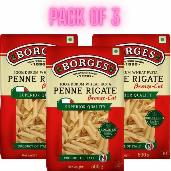 Borges Penne Rigate Pasta 500g (Pack of 3) - JioMart