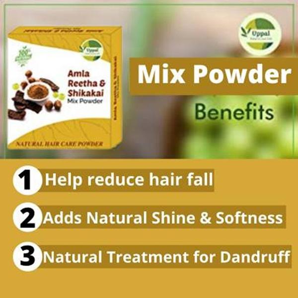 Uppal Natural Amla, Reetha, Shikakai Mix Powder With Ubtan Batna Powder ...