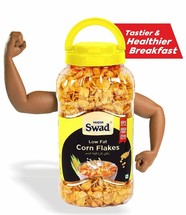 Swad Breakfast Cereal, Low Fat Corn Flakes ( Zero Cholesterol, High ...