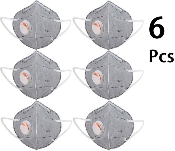 Benison India Grey N95 Reusable Mask (Pack Of 6) - JioMart