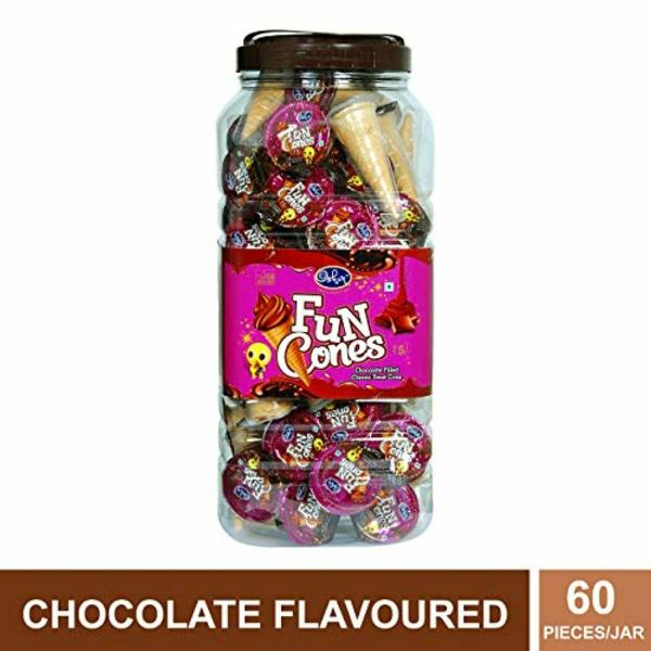 Oshon Cream Filled Cone Chocolate And Orange 900 G (Pack of 2) - JioMart