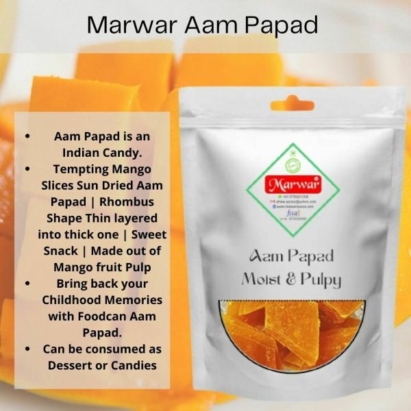 Marwar Aam Papad (Moist, Pulpy, Fresh and Khatta Meetha Premium Mango ...
