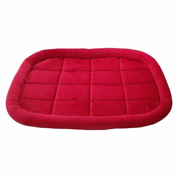 Hiputee Red Rectangular Holland Velvet Pad Bed For Dogs And Cats (L ...