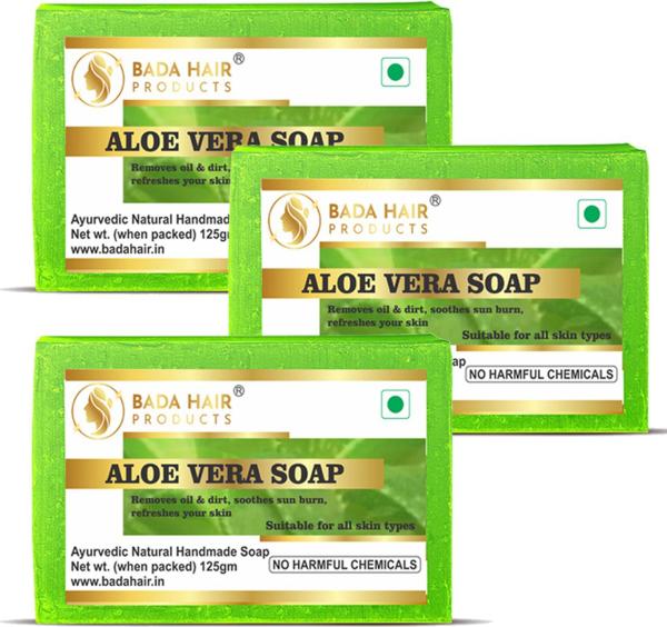 Badahair Aloe Vera Handmade Bath Soap With Vitamin E, Glycerine, 125 G ...