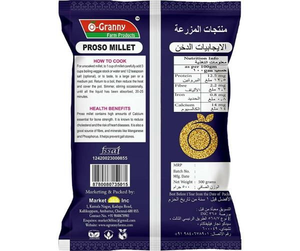 Ogranny Farm Products - Proso Millet Rice - Natural & Organic Grains ...