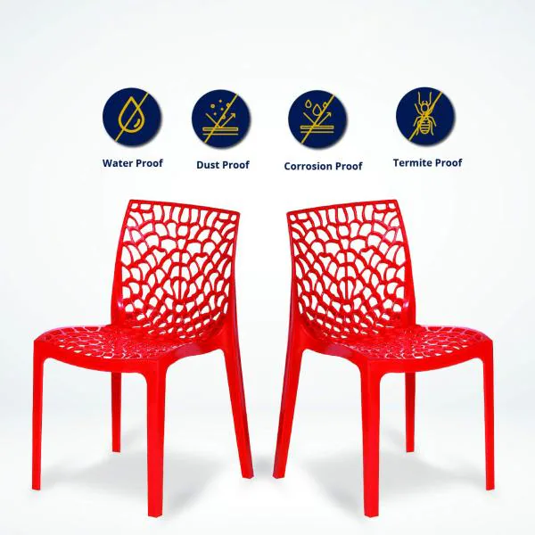 RW REST WELL Web Dining/Cafeteria/Designer Armless Heavy Duty Plastic ...