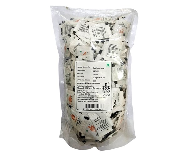 Virgo Black Pepper Powder Sachet - 0.25g x 250 nos - JioMart