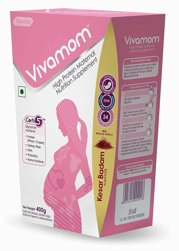Vivamom Maternal Nutrition Supplement - 400g BIB (Kesar Badam) - JioMart