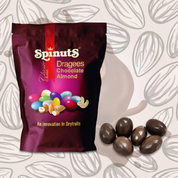 Spinuts Chocolate Almond Dragees - 250 g - JioMart