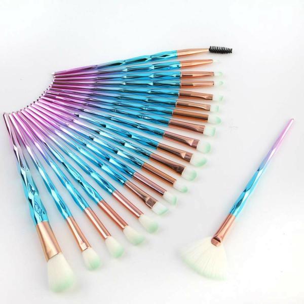 Glamour Beauty Eye Shadow Makeup Brush Set,20pc Shiny Diamond Eye ...