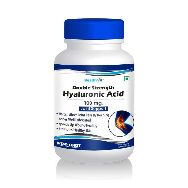 Healthvit Double Strength Hyaluronic Acid 100 mg Supplement 60 Capsules ...