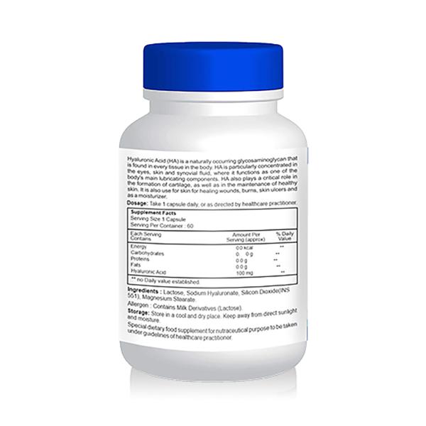 Healthvit Double Strength Hyaluronic Acid 100 mg Supplement 60 Capsules ...