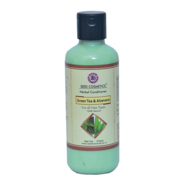 Seed Cosmetics Green Tea & Aloevera Herbal Hair Conditioner 100 % ...