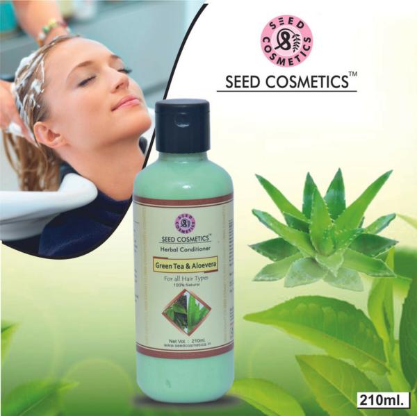 Seed Cosmetics Green Tea & Aloevera Herbal Hair Conditioner 100 % ...