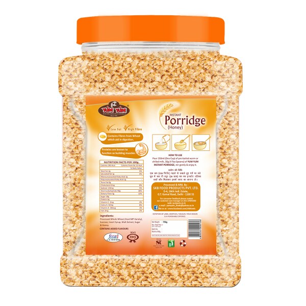 YUM YUM High Fiber Breakfast Honey Instant Roasted Porridge 750g - JioMart