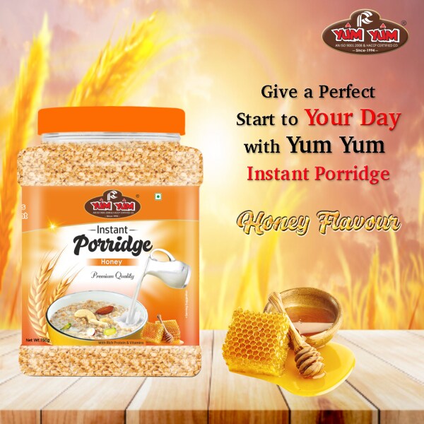 YUM YUM High Fiber Breakfast Honey Instant Roasted Porridge 750g - JioMart