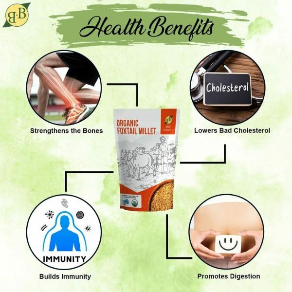 B&B Organics Foxtail Millet (1 kg) (Whole Grain) (Thinai / Kangni ...