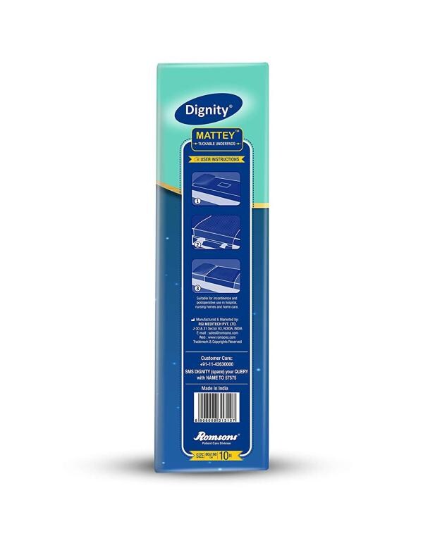 Dignity Mattey Disposable Tuckable Underpads, 60 X 180 cm, 10 Pcs/Pack ...
