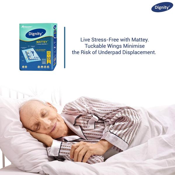 Dignity Mattey Disposable Tuckable Underpads, 60 X 180 cm, 10 Pcs/Pack ...