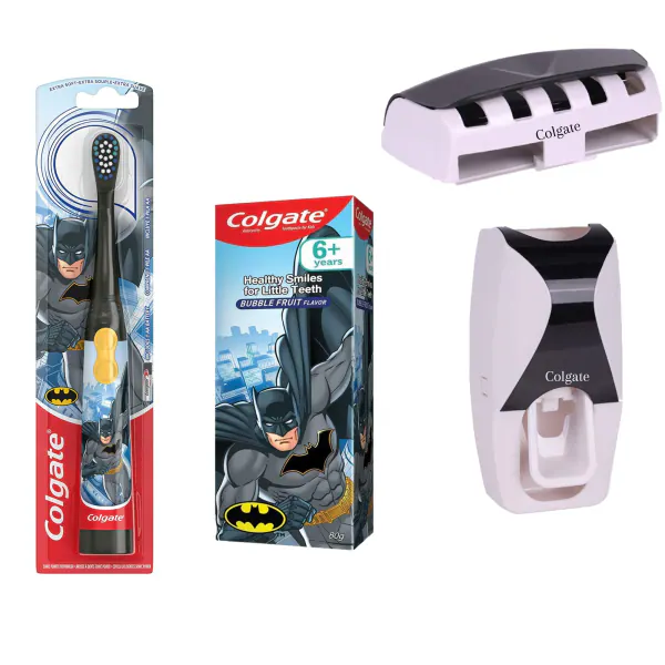 Batman Battery Toothbrush for kids+Kid's Batman Bubble Fruit Flavor ...