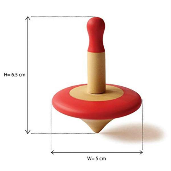 Shumee Multicolor Wooden Spinning Tops Set With 3 Lattu (3Yrs Plus ...