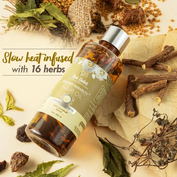 Nat Habit Neem Bhringraj Summer Hair Oil - 200ml - JioMart