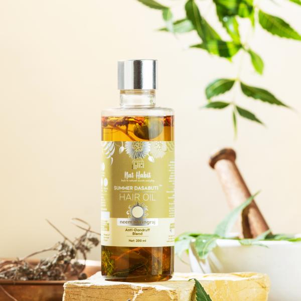 Nat Habit Neem Bhringraj Summer Hair Oil - 200ml - JioMart